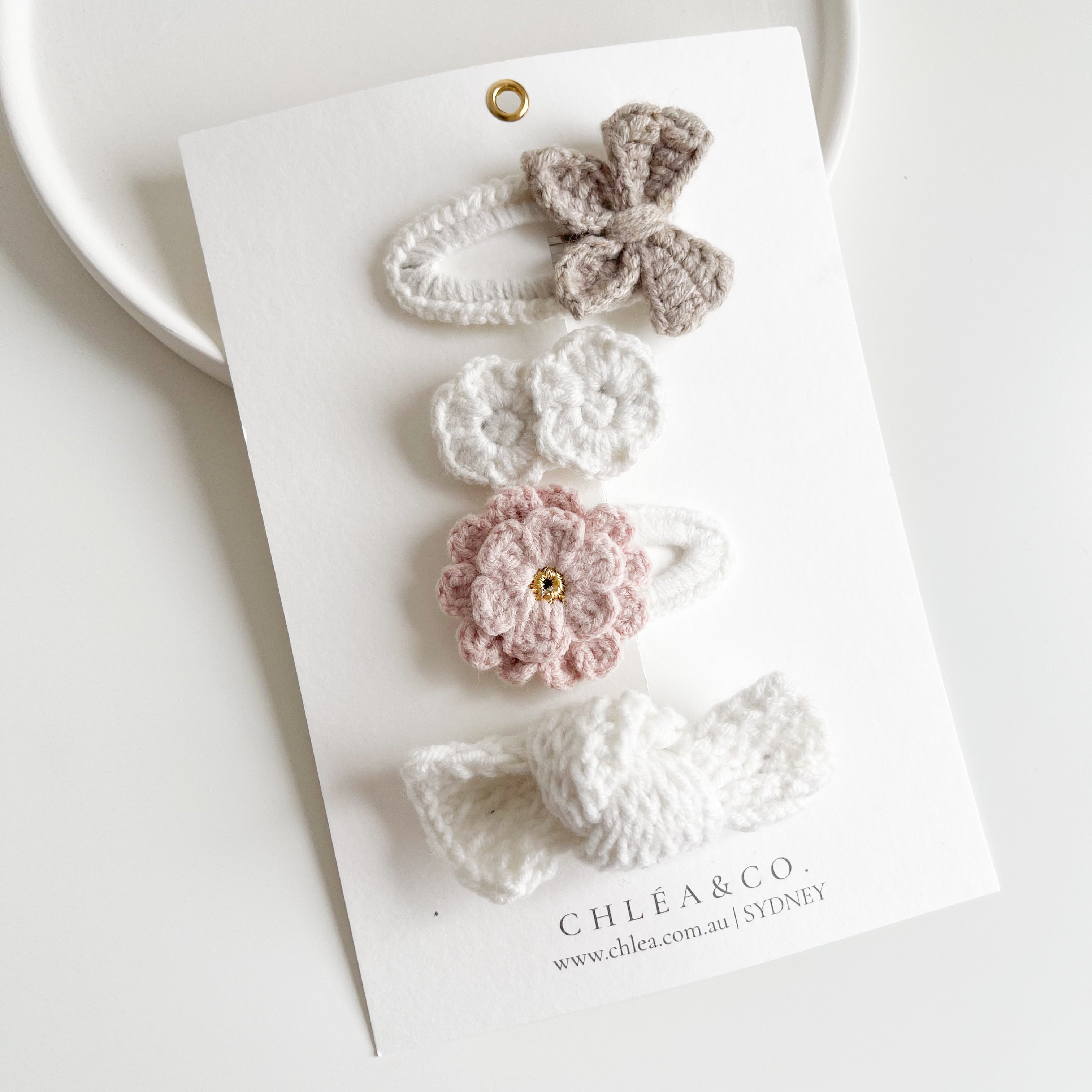 Butterfly & Flower Crochet Clip Set – Chléa & Co.